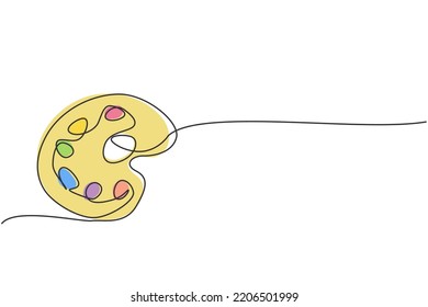 Continuous One Line Drawing Color Palette Stock Vector (Royalty Free ...