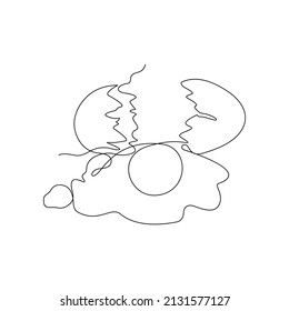 Continuous One Line Drawing Egg Stock Vector (Royalty Free) 2131577127 ...