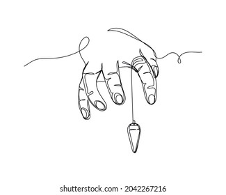 Continuous One Line Drawing Fortune Teller Stock Vector (Royalty Free ...