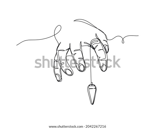 Continuous One Line Drawing Fortune Teller 库存矢量图（免版税）2042267216 ...
