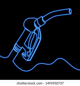 Continuous One Line Drawing Gasoline Fuel Stock Vector (Royalty Free ...