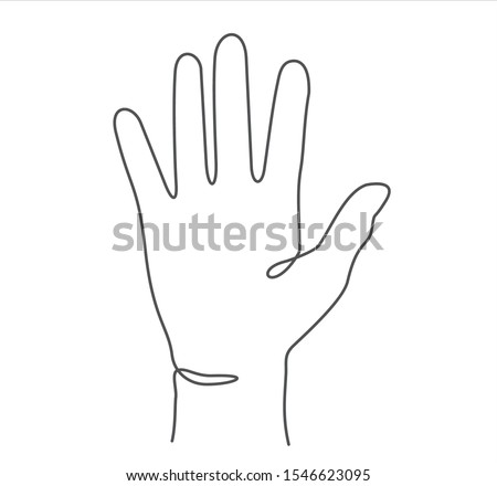 Open Palm Hand Drawing | Free download on ClipArtMag