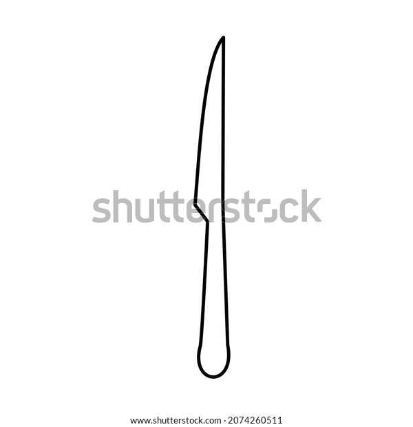 Cuchillo de dibujo continuo de una: vector de stock (libre de regalías ...