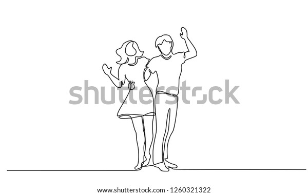 Continuous One Line Drawing Loving Couple Stock Vector (Royalty Free ... Continuous One Line Drawing Loving Couple Stock Vector (Royalty Free ...
