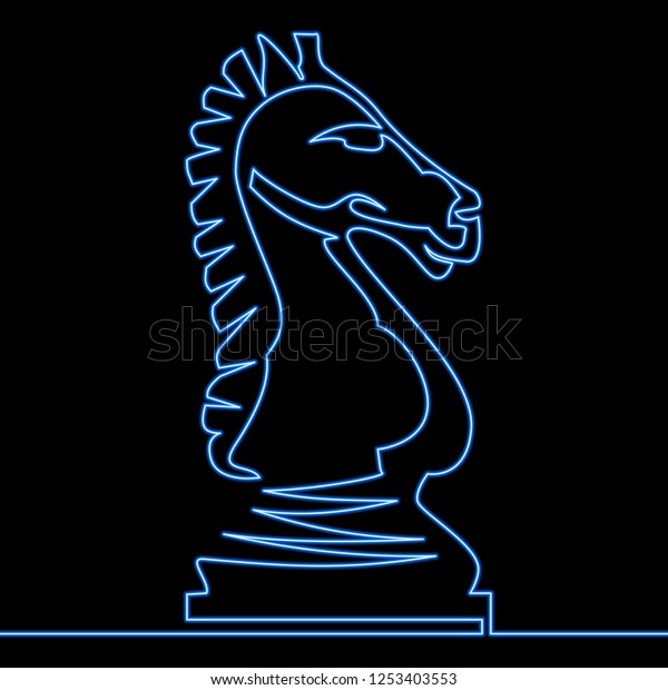 Continuous One Line Drawing Neon Light Stock Vector (Royalty Free ...