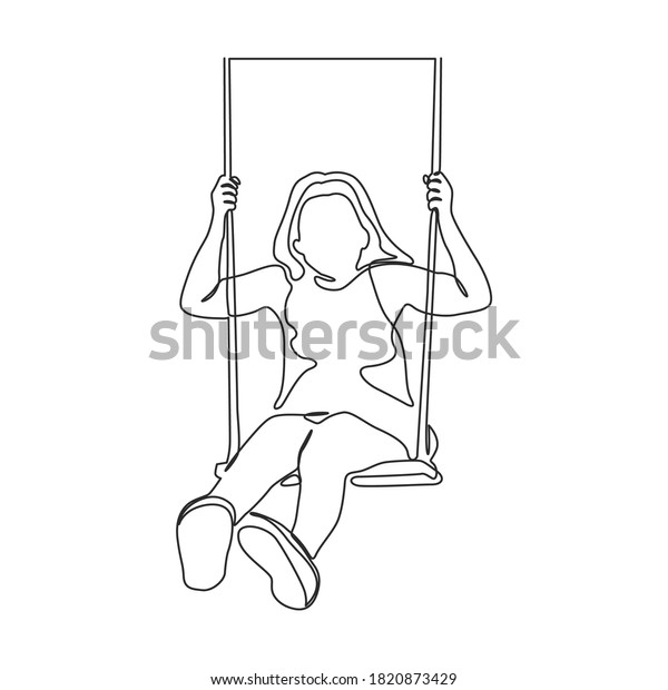 Continuous One Line Drawing People Sitting Stock Vector (Royalty Free ...