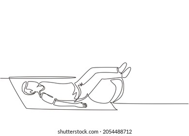 Continuous One Line Drawing Physiotherapy Rehabilitation Stock Vector ...