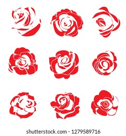 Continuous One Line Drawing Red Rose Stock Vector (Royalty Free ...