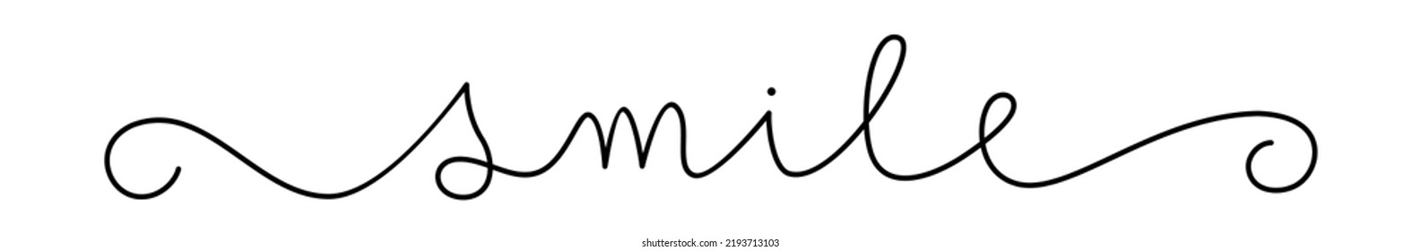 Continuous One Line Drawing Smile Hand Stock Vector (Royalty Free ...