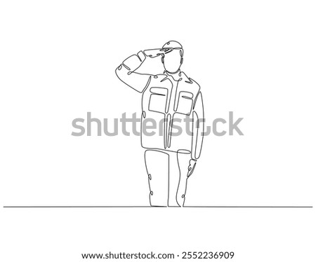 Soldier Saluting Drawing | Free download on ClipArtMag