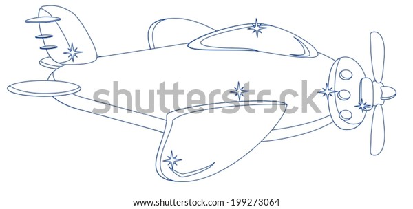 Contour Aircraft Stock Vector (Royalty Free) 199273064 | Shutterstock