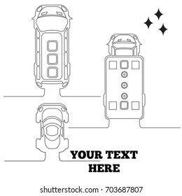 Contour Car Line Vector Illustration Stock Vector (Royalty Free) 703687807