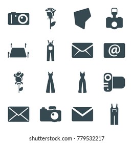 Contour Icons Set 16 Editable Filled Stock Vector (Royalty Free ...
