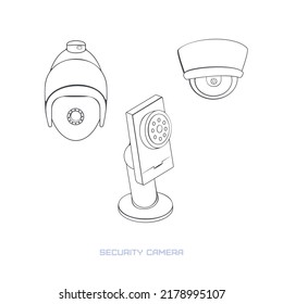 Video surveillance system.ai Royalty Free Stock SVG Vector and Clip Art