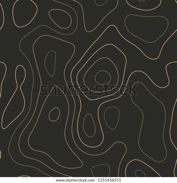 Contour Lines Seamless Design Imaginative Tileable Stock Vector ...