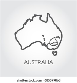 Contour Map Australia Lines Some Rivers Stock Vector (Royalty Free ...