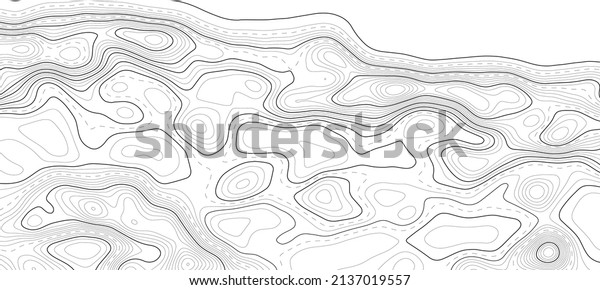 Contour Map Background Vector Geography Scheme: เวกเตอร์สต็อก (ปลอดค่า ...
