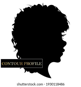 Contour Profile Face Female Vector Stock Vector (Royalty Free ...