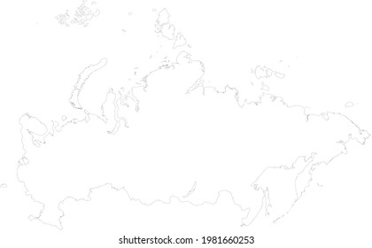 Contour Russia Border Russia Stock Vector (Royalty Free) 1981660253 ...