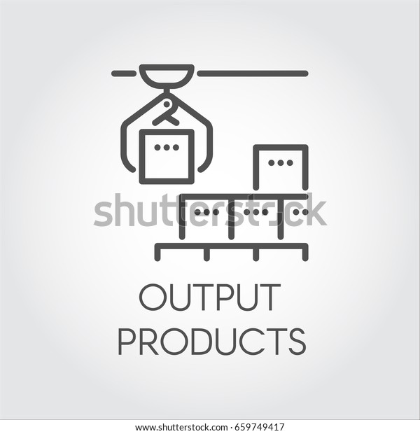 Contour Simple Label Output Products Concept Stock Vector (Royalty Free ...