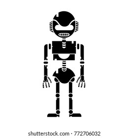 Contour Technology Robot Robotic Body Design: vector de stock (libre de ...