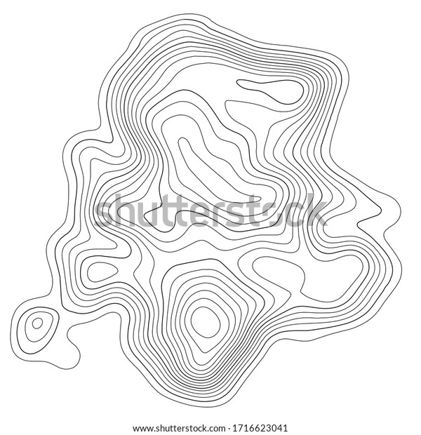 Contour Topographic Map Geographic Grid Map Stock Vector (Royalty Free ...
