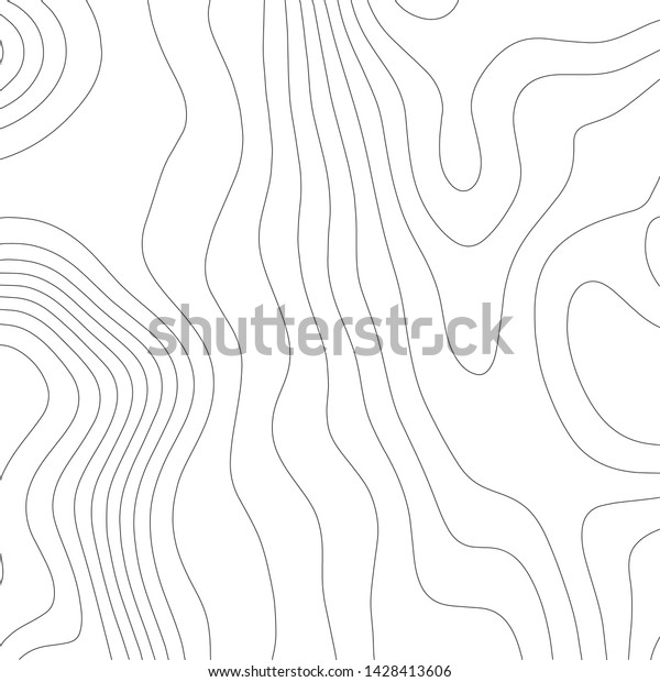 Contour Vector Illustration Scheme Geography Abstract Stock Vector ...