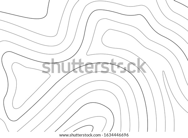 Contours Lines Mountains Background Topographic Map Stock Vector ...