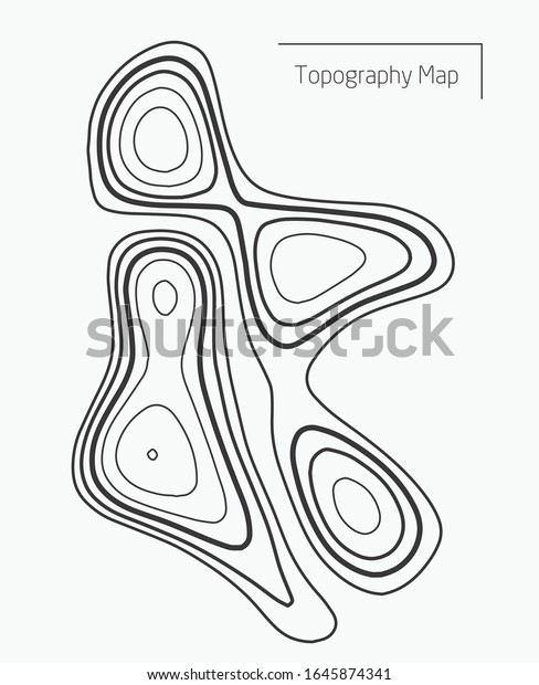 Contours Vector Topography Geographic Topography Vector Stock Vector ...