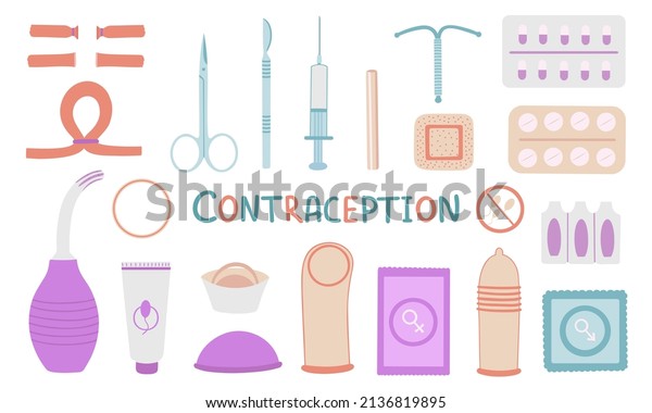 Contraception Set Birth Control Vaginal Ring Stock Vector (Royalty Free ...