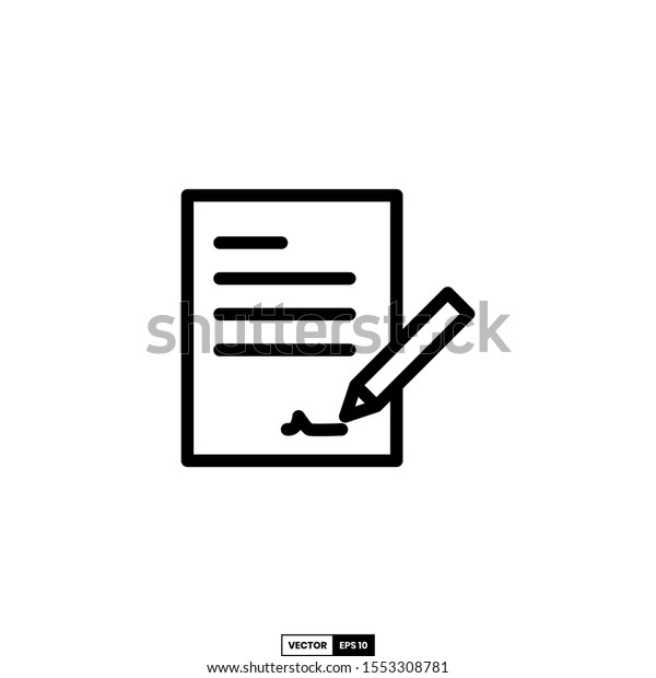 Contract Icon Design Inspiration Vector Template Stock Vector (Royalty ...