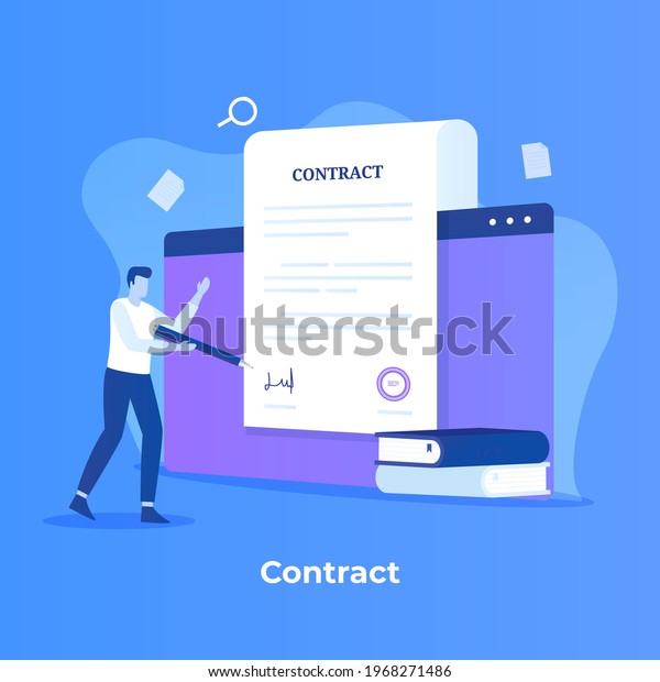 Contract Illustration Concept Design Illustration Websites Stock Vector ...