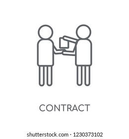 Contract Linear Icon Modern Outline Contract Stock Vector (Royalty Free ...
