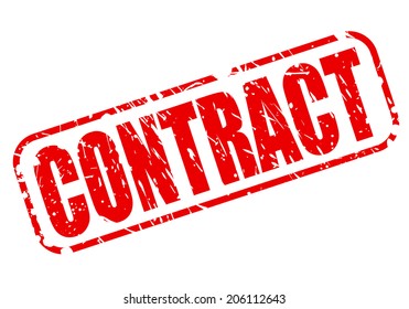 Contract Red Stamp Text On White Stock Vector (Royalty Free) 206112643 ...