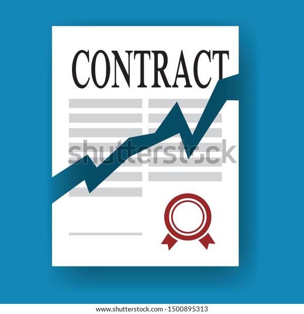 Contract Torn Blue Background Vector Illustration Stock Vector (Royalty ...