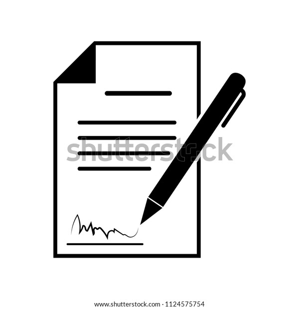 Contract Vector Icon Business Agreement Symbol Stock Vector (Royalty ...
