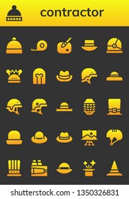 Contractor Icon Set 26 Filled Contractor Stock Vector (Royalty Free ...
