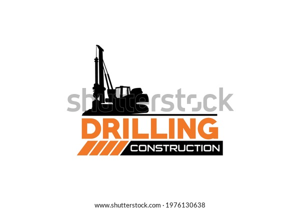Contractor Trench Digger Drilling Rig Logo Stock Vector (Royalty Free ...
