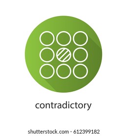 Contradictory Symbol Flat Linear Long Shadow Stock Vector (Royalty Free ...