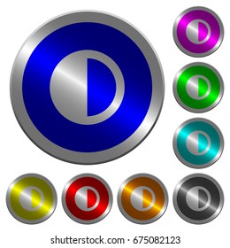 Contrast Control Icons On Round Luminous Stock Vector (Royalty Free ...