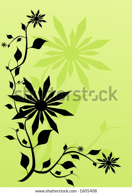 Contrast Flower Abstract Background Design Illustration Stock Vector ...