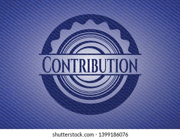 Contribution Emblem Jean High Quality Background Stock Vector (Royalty ...