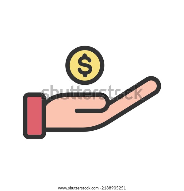 Contribution Icon Vector Image Can Be Stock Vector (Royalty Free ...