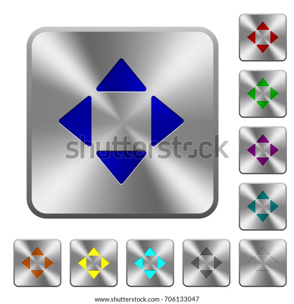 Control Arrows Engraved Icons On Rounded Stock Vector (Royalty Free ...