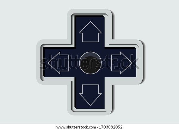 Control Box Button Video Games Symbol Stock Vector (Royalty Free ...