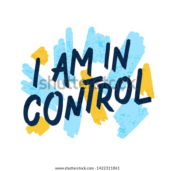Control Bright Colored Letters Modern Hand Stock Vector (Royalty Free ...