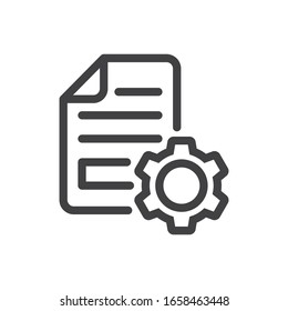 Control File Icon On White Background Stock Vector (Royalty Free ...