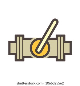 Control Valve Pipeline Icon Use Industry Stock Vector (Royalty Free ...