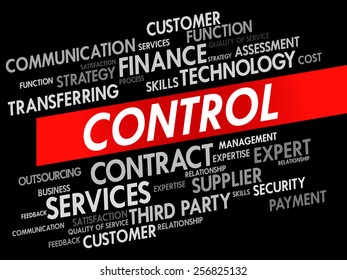 Control Word Cloud Business Concept Stock Vector (Royalty Free ...