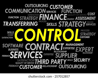 Control Word Cloud Business Concept Stock Vector (Royalty Free ...